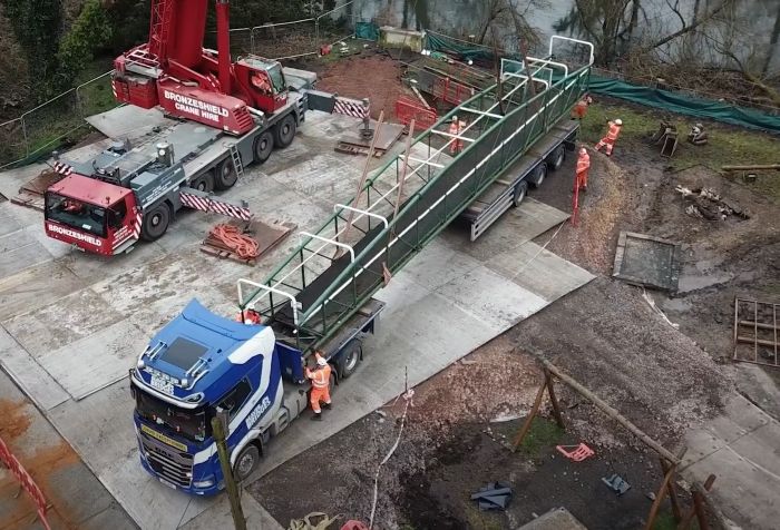 District bids farewell to old Aquadrome bridge | Leisure, parks and ...